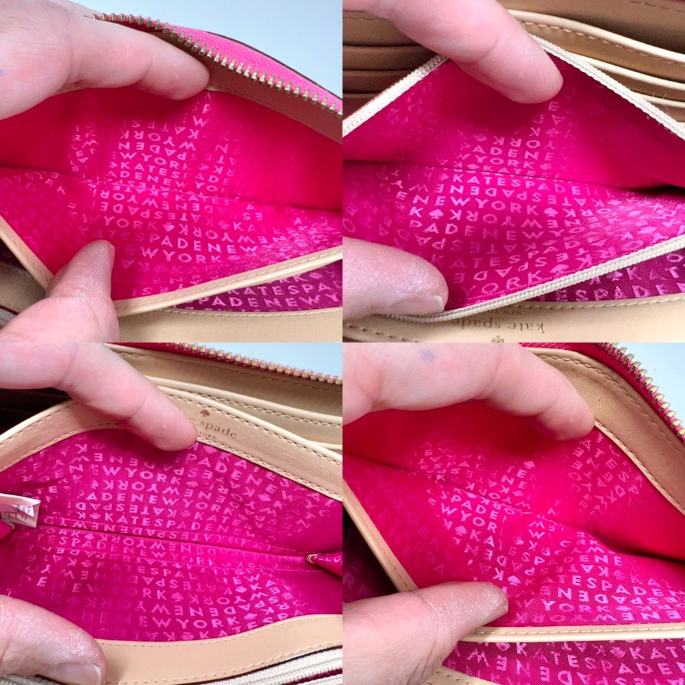 Kate Spade Neda Grey Street Bougainvillea Pink Leathe… - Gem